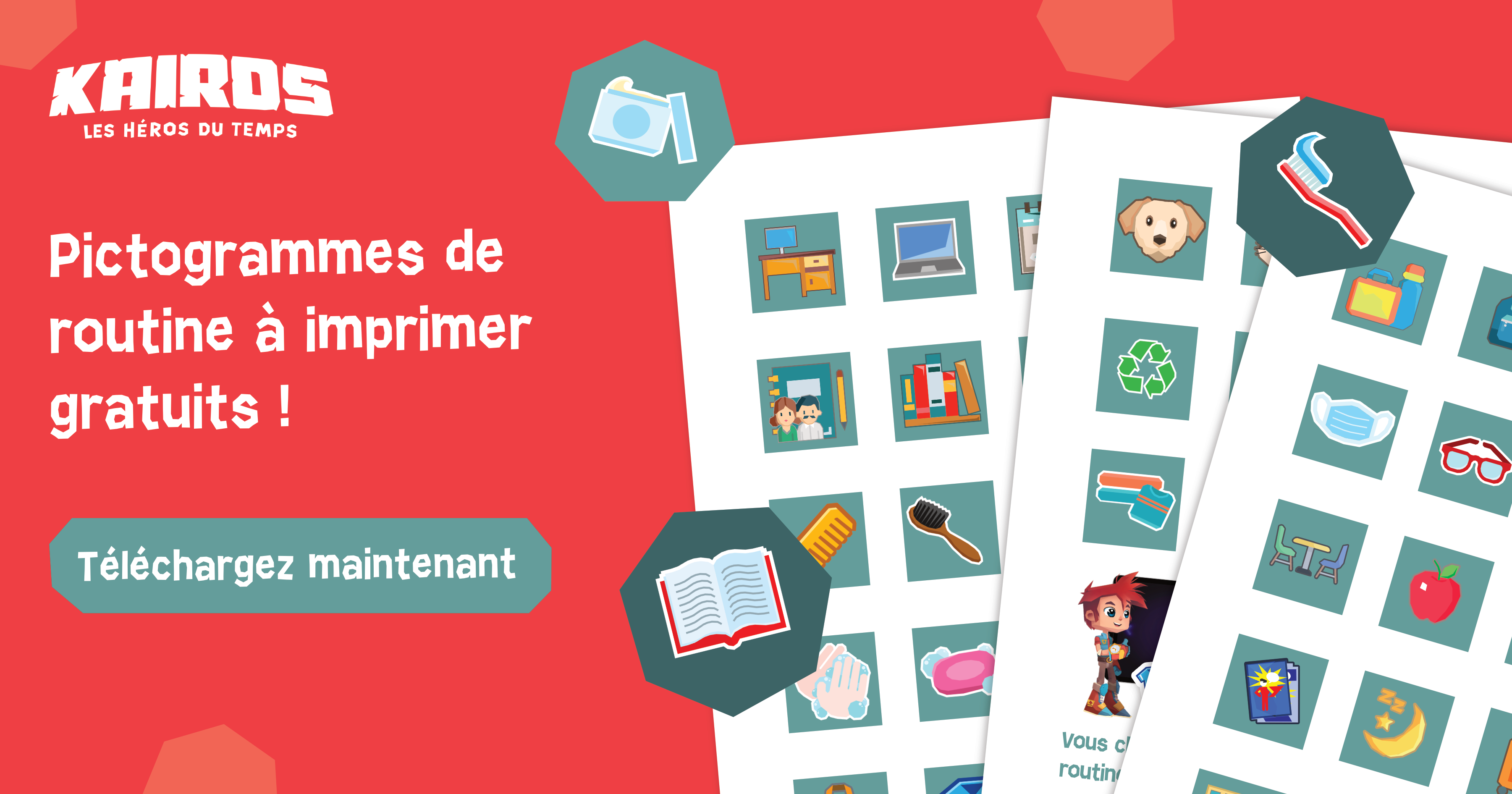 Pictogrammes routine quotidienne à imprimer